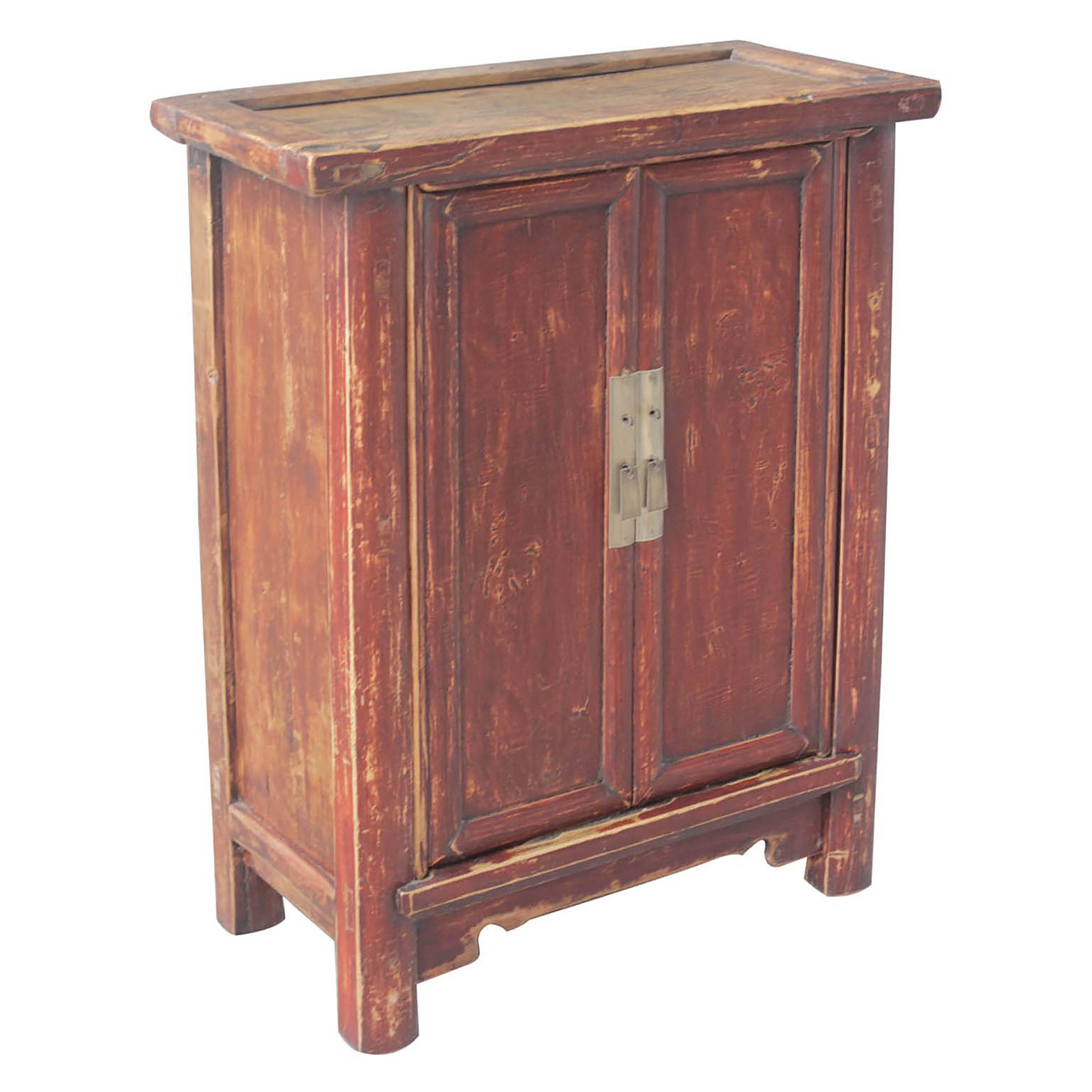 Antique Distressed Painted and Waxed Finish Chinese Cabinet – Caviani ...
